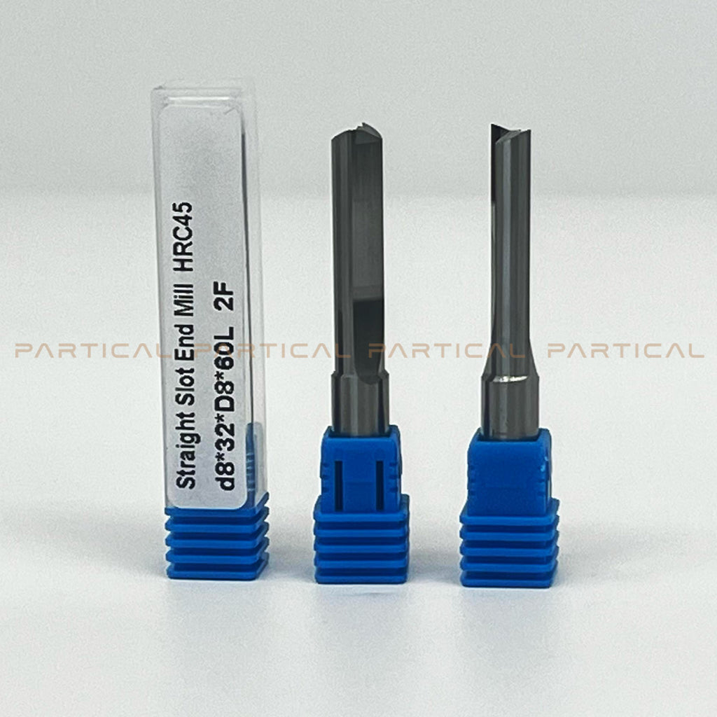 SOLID CARBIDE STRAIGHT SLOT 2 FLUTE CUTTER HRC45 – PARTICAL